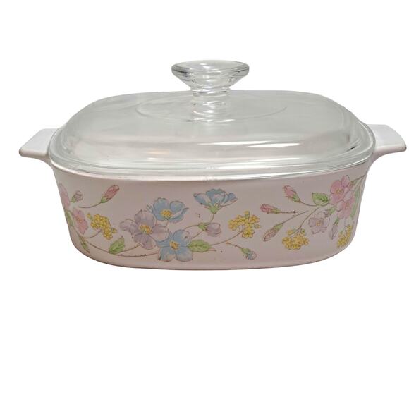 Corningware | Kitchen | Vintage 98s Corning Ware Pastel Bouquet 2 Liter ...